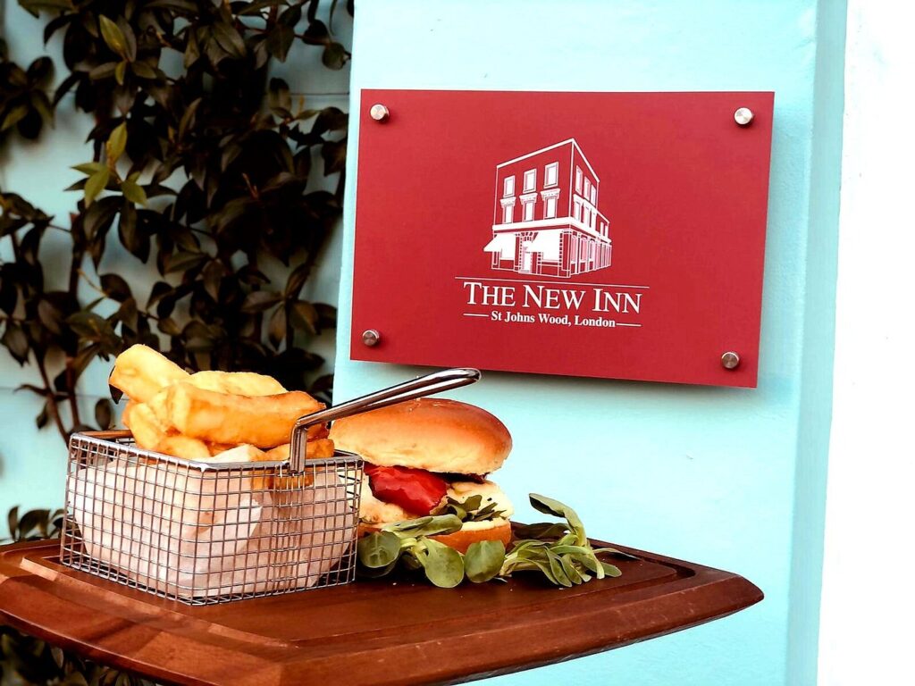 Food Menu – The New Inn- Saint John's Wood, London